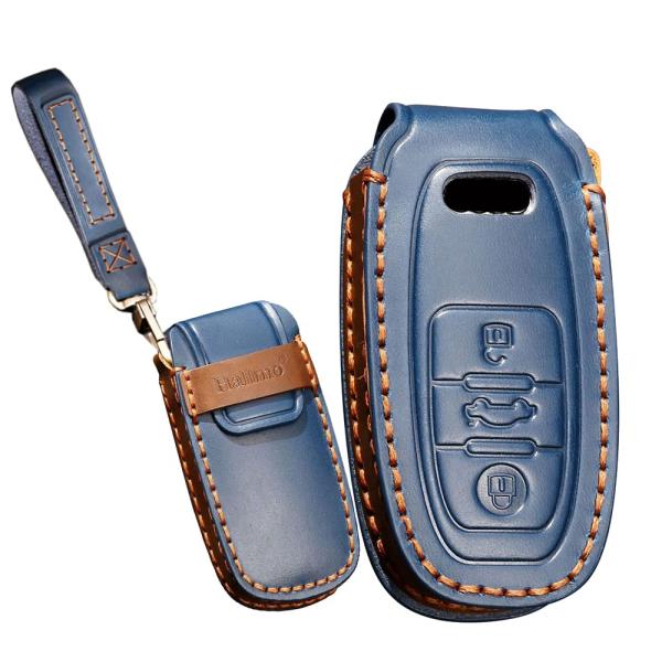 商品名:  KUNIO Leather Car Key Fob Cover Case Fit for Audi A3 A8 A6L A8L Q8 E-Tron RS6 RS7 SQ8 Automotive Interior Accessor...