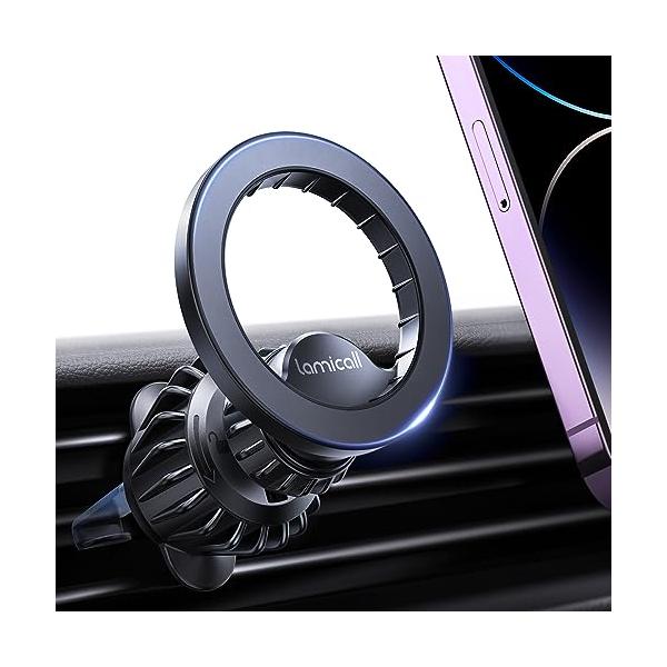 商品名:  Lamicall Fits MagSafe Car Mount - [20 Super Magnets] Magnetic Car Phone Mount, Air Vent Phone Holder Car, Hands Fr...