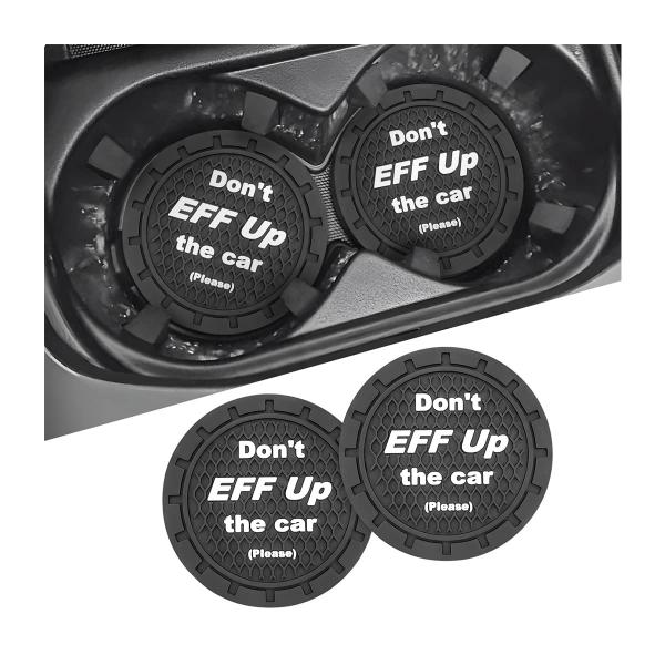 商品名:  Car Cup Holder Coaster, 2 Pack Non-Slip Cup Holders, Universal Anti Scratch Insert Cup Coasters for Women Men, 2.7...