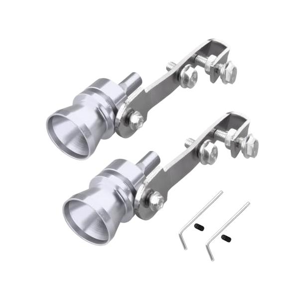 商品名: Miytsya ターボサウンドホイッスルシミュレーター 2個 4.05インチ x 2.32インチ ユニバーサルアルミニウムターボサウンドホイッスル エキゾーストマフラー パイプ ブローオフバルブ マフラー サウンドブースター カー...