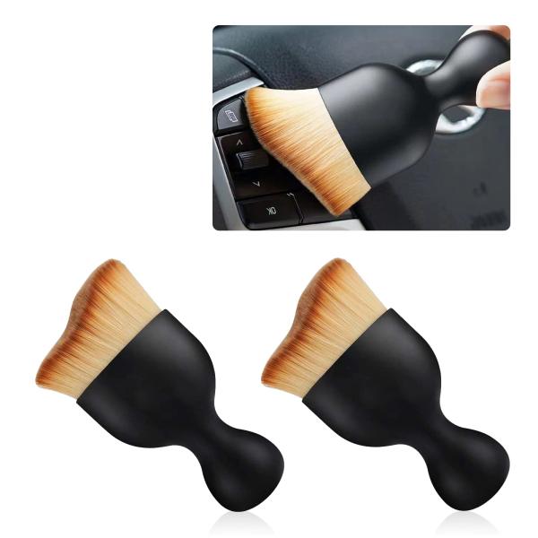 商品名: Sodcay 2個 カーディテーリングブラシ 車内清掃ソフトブラシ 自動車用エアコンブラシ カーブデザイン 埃 埃 清掃ブラシ 通気口 ダッシュボード エンジン コンピューターの清掃用 (イエロー) Sodcay 2 PCS Ca...