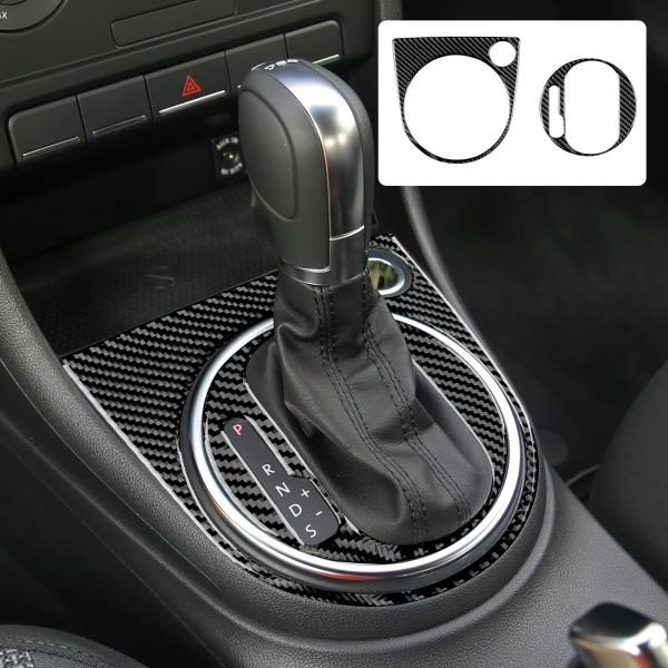 商品名:  JUPIZEUS Carbon Fiber Car Control Gear Box Shift Panel Frame Cover Sticker for Volkswagen Beetle 2012-2019, Interi...