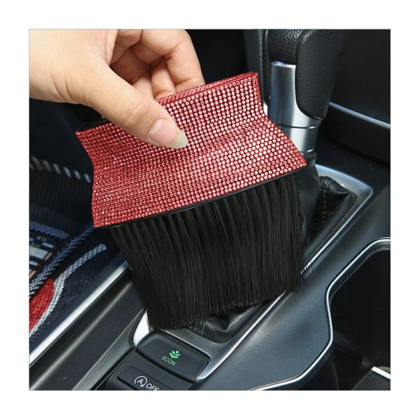 商品名: Moioee ブリング 自動車インテリアダストブラシ ラインストーン 車の細部 クリーニング 隙間ブラシ ダスター 柔らかい毛 ダッシュボード エアコン 通気口 ダスティングツール ダイヤモンド付き 傷がつかない Moioee B...
