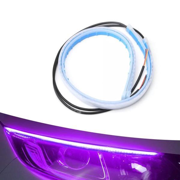 商品名:  jeseny Pack-2 Car Led Strip Lights, Turn Signal Light Bulb, 2835 Lamp Beads Flowing Daytime Running Light, Univers...