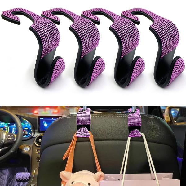 商品名:  OSIFIT 4PCS Car Seat Hooks, Bling Car Rhinestone Headrest Hooks, Universal Bling Car Interior Accessories, for Han...
