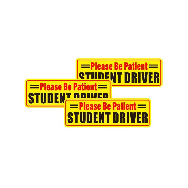 商品名: neynavy 3個 学生ドライバーマグネット 車用サイン 9.4インチ x 3.1インチ 磁気反射 初心者ドライバーステッカー 車の運転手 マグネット バンパーステッカー (Please Be Patient #Red) ney...