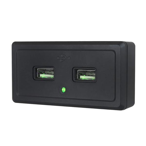 商品名: Moioee RV USBコンセント 12V 24V デュアルポートUSBカーチャージャーソケット インジケーターライトとキャップ付き 防水パネルマウント電源コンセント バス ATV RV ボート トラック 自動車 マリン ゴルフ...