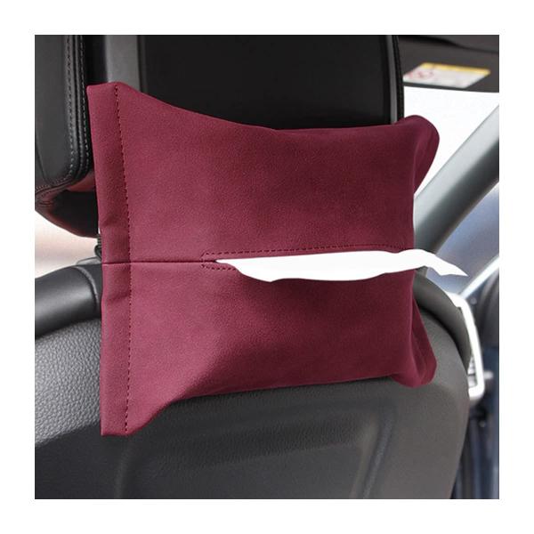 商品名: Moioee 車用スエードティッシュホルダー 後部座席ヘッドレスト吊り下げケースマウント 自動サンバイザーナプキン収納ボックス アームレストボックス用ワイプディスペンサー 車両アクセサリー SUV/トラック/RV用ユニバーサル(ワ...
