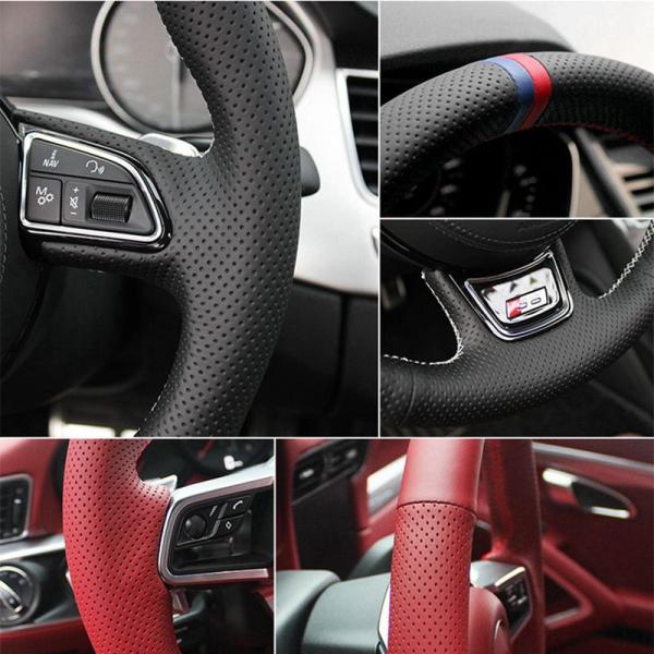 商品名: ハンドルカバー に適合する Volvo S80 2009 2008 2007 2006 XC70 2007-2010 V70 2009 本革手縫い車のハンドルカバー Steering Wheel Cover for Volvo S...