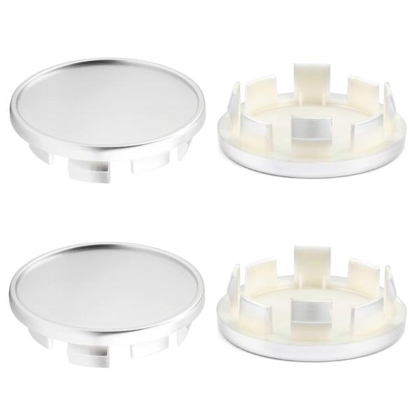 商品名: Rheedal 4個 66mm (2.6インチ) ホイールセンターキャップ フォルクスワーゲン ホイールリム 交換用 3B7601171 5G0601171 ハブキャップ (シルバー、アウト66mm、インナー55.5mm) Rhe...
