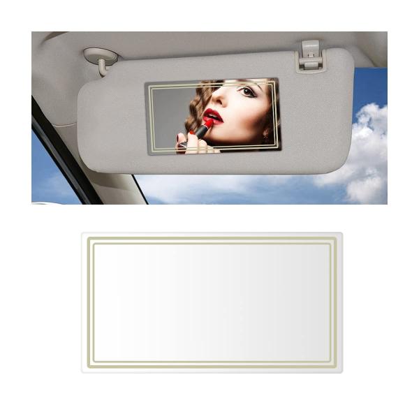 商品名:  Moioee Car Sun Visor Mirror, Stainless Steel Seatback Makeup Mirror, Auto Self-Adhesive Cosmetic Mirrors, Travel V...