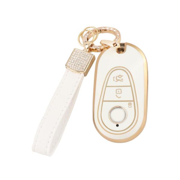 商品名:  1797 Key Fob Cover for Mercedes Benz C S SL Class 2022 Accessories Bling Keychain Car Remote Case Protector Shell ...