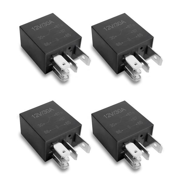 商品名: AOCISKA 4パック 30A スターターリレー 5ピン 12Vリレー 多目的 自動車用リレー ブラック スターターリレー 車 高耐久 標準リレー 自動車用交換用アクセサリー AOCISKA 4 Packs 30A Starte...
