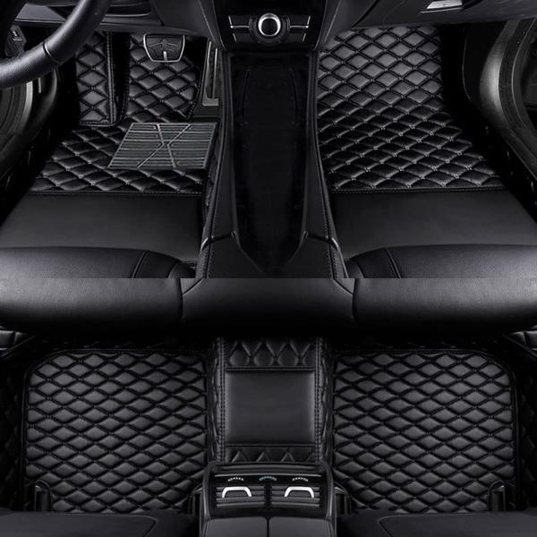 商品名:  VOZAR Custom Car Floor Mats Customizable 95% Car Model PU Leather All Weather Waterproof Non-Slip Diamond Full Cov...