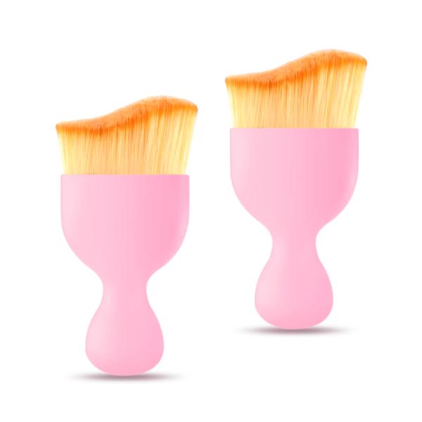 商品名: Fogfar 2個 自動車内装ダストブラシ カーディテーリングブラシ 自動車内装カーブデザイン ソフト脱毛ブラシ 自動車ダッシュボード/エアコン通気口/コンピューター用 傷つきにくい(ピンク) Fogfar 2 PCS Auto ...