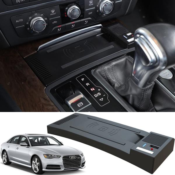 商品名:  Wireless Car Charger for Audi A6 S6 RS6 2012-2018/A7 S7 RS7 2009-2018, 15W Qi Fast Charging Phone Charger Pad for ...