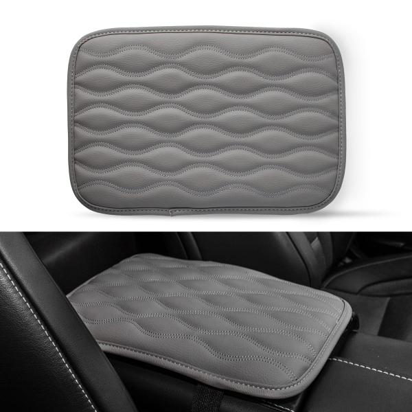 商品名: UREHEPO 車用センターコンソールカバー レザー 防水 アームレスト保護ボックス インテリアアクセサリー 低反発素材 自動車アームレストクッション ほとんどの車両 SUV トラック用 (グレー) Urehepo Car Cen...