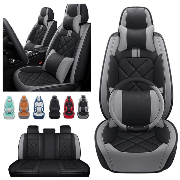 商品名:  Car Seat Covers Fit For Volkswagen Touareg 2010-2017 5 Seat Car Seat Cover,No-Slip Waterproof Breathable Faux Leat...
