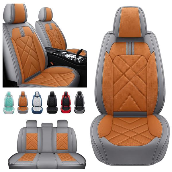 商品名:  ROBECCHI Car Seat Covers Fit for Volkswagen Touareg 2010-2017 5 Seat Car Seat Cover,No-Slip Waterproof Breathable ...