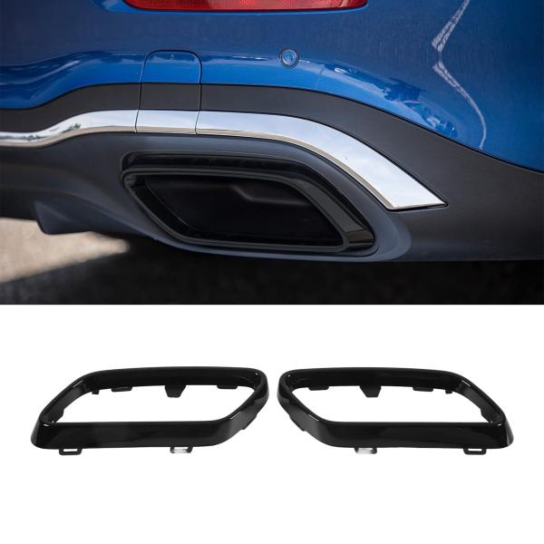 商品名:  Tip Trim, Stainless Steel Muffler Tail Tip Pipe Trim Cover Frame, Pipe Tip Modling Cover Trims, Replacement for Be...