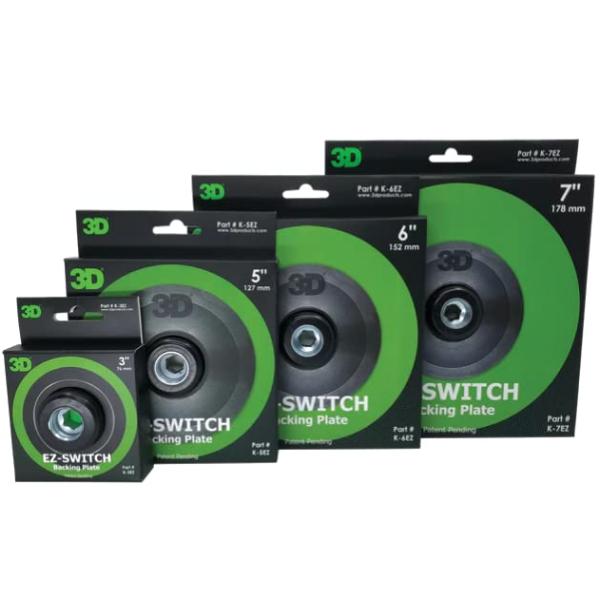 商品名: 3D EZ-Switch 7インチバッキングプレート 柔軟なエッジ研磨バフバックパッド ユニバーサルロータリーポリッシャーに対応 カーケアのディティールに プロフェッショナルグレード 3D EZ-Switch 7” Backing...