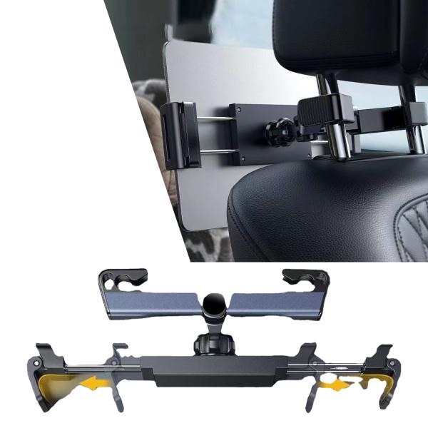 商品名: neynavy 車用タブレットヘッドレストホルダー 回転調節可能 iPadカーホルダー 後部座席用 ホルダー 後部座席 トラベルアクセサリー 全モデル対応 ブラック neynavy Pack-1 Car Tablet Headre...