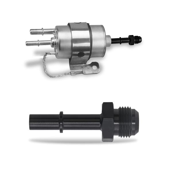 商品名: 6AN フレア - 3/8 ホースコネクタ アルミニウム陽極酸化仕上げ 燃料ラインコネクタ クイックディスコネクトオス プッシュオン EFI 燃料ホースライン継手アダプター 自動車用交換用燃料システム継手 6AN Flare to...