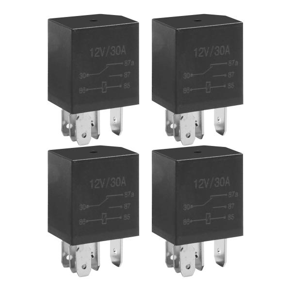 商品名: Zlirfy 4ピース 5ピンリレー 自動車用スタートリレー 12V 30A 多目的リレー 高耐久 標準リレーキット 防水 自動車用リレー スターターリレー 自動車用交換用アクセサリー Zlirfy 4 Pieces 5 Pin ...
