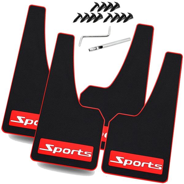 商品名: QUYDDC 標準サイズ ユニバーサル ソフト 接着剤 高耐久 スプラッシュガード 泥よけ フェンダー - 汚れ/スラッシュ保護 フロント/リアタイヤ 4個 SUV MPVに適合 (フルサイズSUVには適合しません) ブラック +...