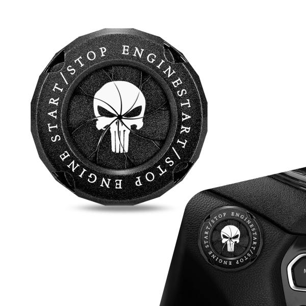 商品名: Sodcay スカルカープッシュスタートボタンカバー カーロータリープッシュスタートボタンカバー カーエンジンスタートストップボタンカバー エンジン保護カバーステッカー (ブラック) Sodcay Pack-1 Skull Car...