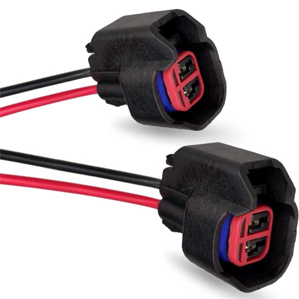 商品名: NGHEY インジェクターコネクター ワイヤー付き EV6 EV14 インジェクターコネクターソケット 標準モーター製品 燃料インジェクターコネクター ほとんどの車、SUV、トラックに対応 (ブラック) NGHEY Pack-2 ...