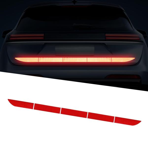 商品名: Fogfar 5枚 車の後部反射ステッカー トランク テールゲート防止警告ステッカー リアバンパーガード プロテクターステッカー ほとんどの車 SUV ピックアップ用 (蛍光レッド) Fogfar 5 PCS Car Rear R...