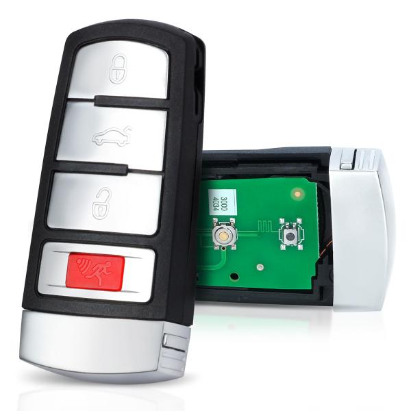 商品名: Aichiyu NBG009066T キーレスエントリーリモートコントロールカーキーフォブ交換用 フォルクスワーゲン VW Passat 2006-2013 | CC 2009-2015 4ボタン 315Mhz ID48 チップ ...