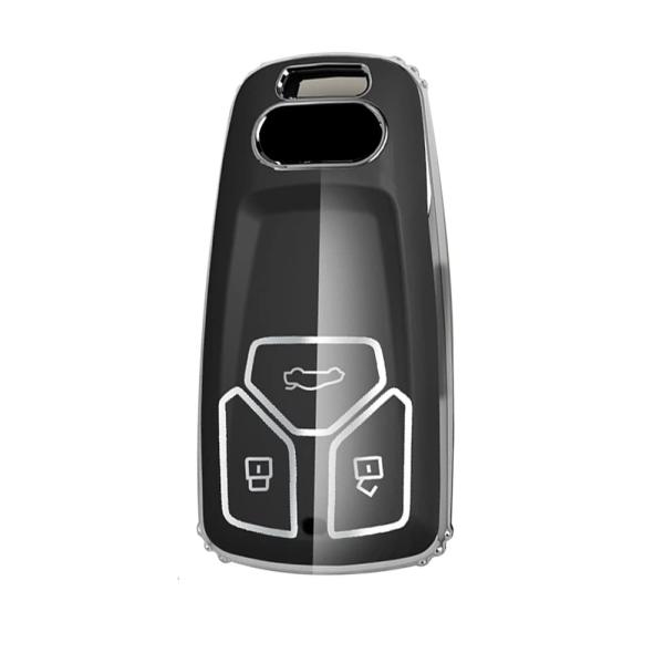 商品名:  TECART TPU Key Fob Fit for Audi A4 Q7 Q5 TT A3 A6 SQ5 R8 Key Fob Keychain Key Shell Box Holder Accessories 3 Butto...