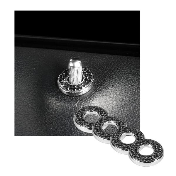 商品名:  Ziciner Bling Inner Car Door Lock Covers, 4 Pcs Rhinestones Auto Pull Rod Bolt Decoration Stickers, Sparkly Vehicl...
