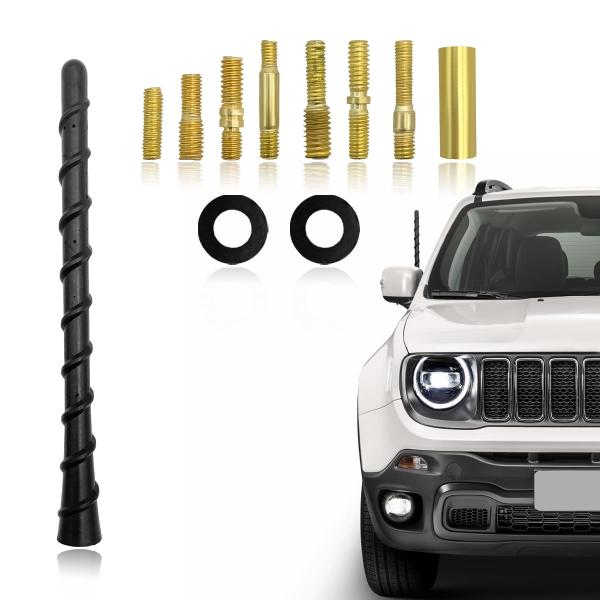 商品名: Ziciner 車用スパイラルアンテナ 7インチ オートユニバーサルトッパー 防水ABSゴム 柔軟な交換用ショートアンテナマスト ネジ付き 自動車外装装飾アクセサリー ほとんどの車に対応 (2個 #ブラック) Ziciner 2 ...