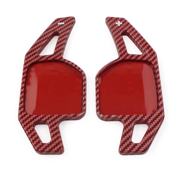 商品名:  GZYF Carbon Fiber Red Steering Wheel Paddle Shifter Extension, Aluminum Steering Wheel Shift Blade for Audi A3 S3 ...