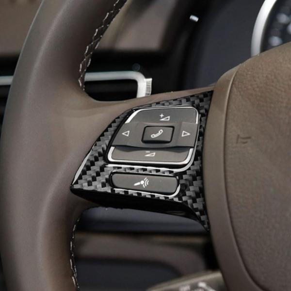 商品名:  JmorCO Upgrade Carbon Fiber Compatible with Volkswagen Touareg 2011-2018 Steering Wheel Button Box 2Pcsブランド: JmorC...
