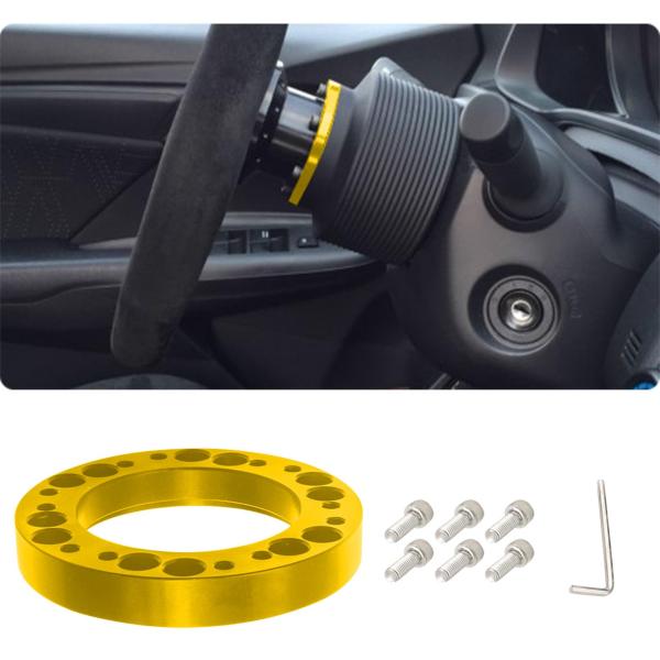 商品名: Middrivr ステアリングホイールアダプタースペーサー アルミ合金ステアリングホイールハブスペーサー ステアリングホイールハブアダプター拡張スペーサー 12.5mm 1/2インチ ホイールスペーサー Momo Nardi OM...