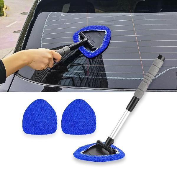 商品名: Kewucn 車のフロントガラスクリーニングツールとガラス曇り止めブラシ、格納式ABSプラスチックハンドル&amp;ファインファイバー自動車ガラスクリーニングブラシ、車両メンテナンス用ユニバーサルカーアクセサリー(ブルー) Kew...