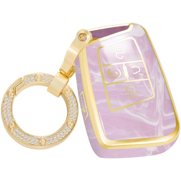 商品名:  SWEETBOND for VW Volkswagen Key Fob Cover with Diamond Keychain fit for Volkswagen Atlas Jetta Passat Arteon Tigua...