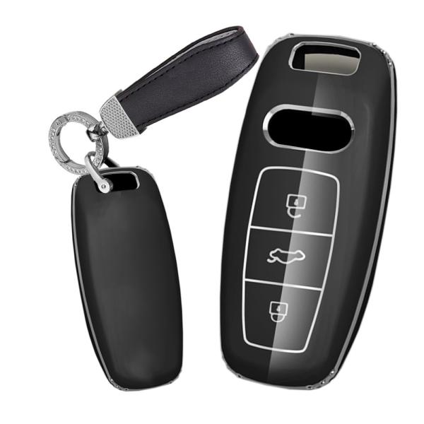 商品名:  TECART Soft TPU Key Fob Fit for Audi A6 A8 Q7 S6 A7 S7 Keychain Key Case Key Shell Accessories Protector 3 Button ...