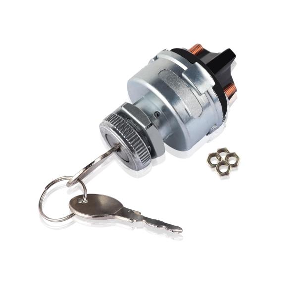 商品名: イグニッションスイッチ キー付き 標準12V 4ポジション イグニッションスタータースイッチ 車 トラック SUV フォークリフト トラクター ユニバーサルカーアクセサリー イグニッションロックシリンダー Ignition Swi...
