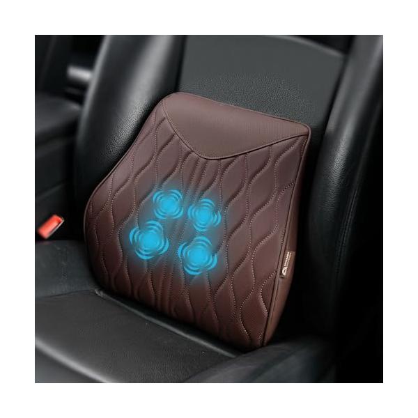 商品名:  Coverado Leather Lumbar Support for Car Seat Driver, Car Seat Massager for Vehicle, Car Seat Cushions for Driving ...