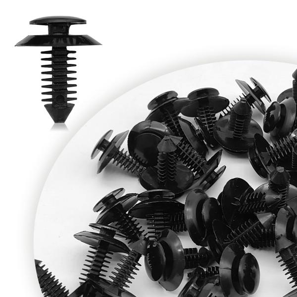 商品名: 50個 ブラック ドアトリムパネルリテーナー フォードリンカーン マーキュリーブロンコ F150 マスタング F-250 F-350 エクスプローラーレンジャーN801925-S N802900-S 50PCS Black Doo...