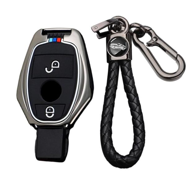 商品名:  TECART Key Case Cover Fit for Mercedes-Benz A Class B C E S Class Key Box Key Shell Accessories Protector 2 Button...
