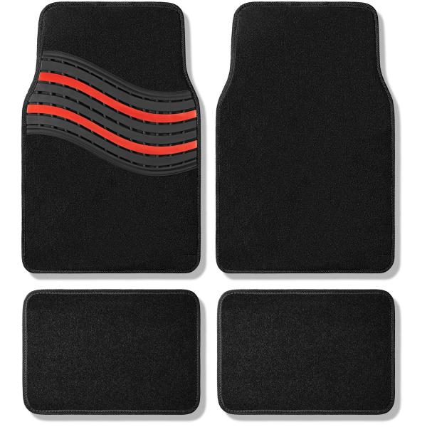 商品名:  Road Comforts Car Floor Mats, All Weather Floor Carpet Mat 4 Pieces Sets Front &amp; Rear Mats All Purpose Car Flo...
