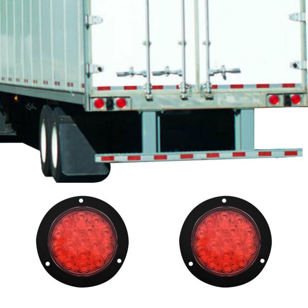 商品名:  Zufoty 2Pcs 4" Inch Round LED Trailer Tail Lights, White Red Taillights Flange Mount,16 LED DC 12V Sealed Waterpro...