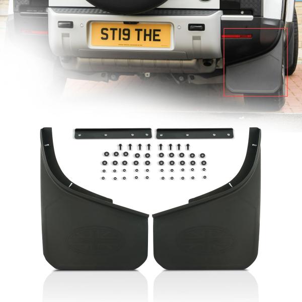 商品名: KARPAL(カルパル) 後部クラシックマッドフラップスプラッシュガードマッドガードセット 2020-2023 ランドローバーディフェンダー VPLEP0388用 1組 KARPAL 1 Pair Rear Classic Mud...