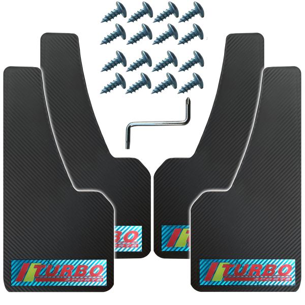 商品名: QUYDDC 標準サイズ カーボンファイバーカーユニバーサルマッドガード ハード全天候ワイドボディ、SUV、MPV(フルサイズSUVには適合しません) 外装アクセサリー ブラック+ロゴTU QUYDDC Standard Size...